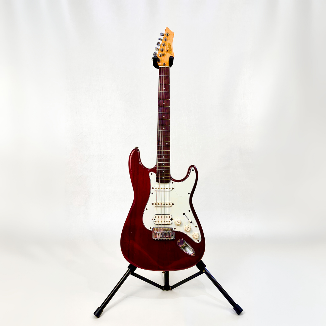 Hall of Fame: Ashton AG-150 Stratocaster-Style Electric Guitar in Red ...